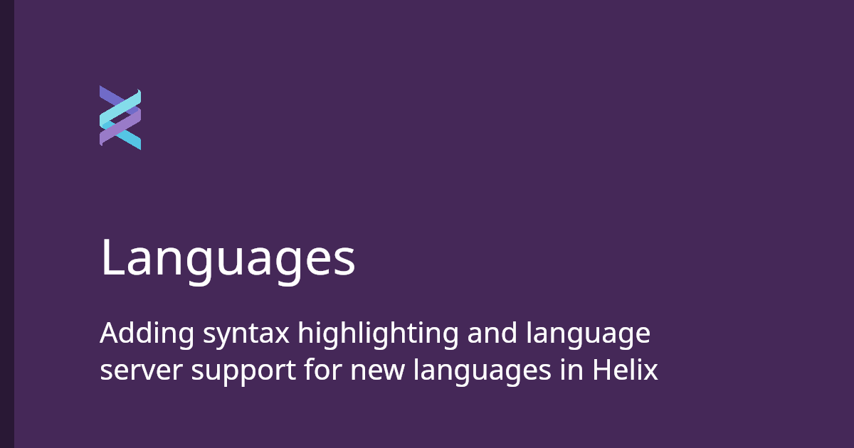 Languages | Helix