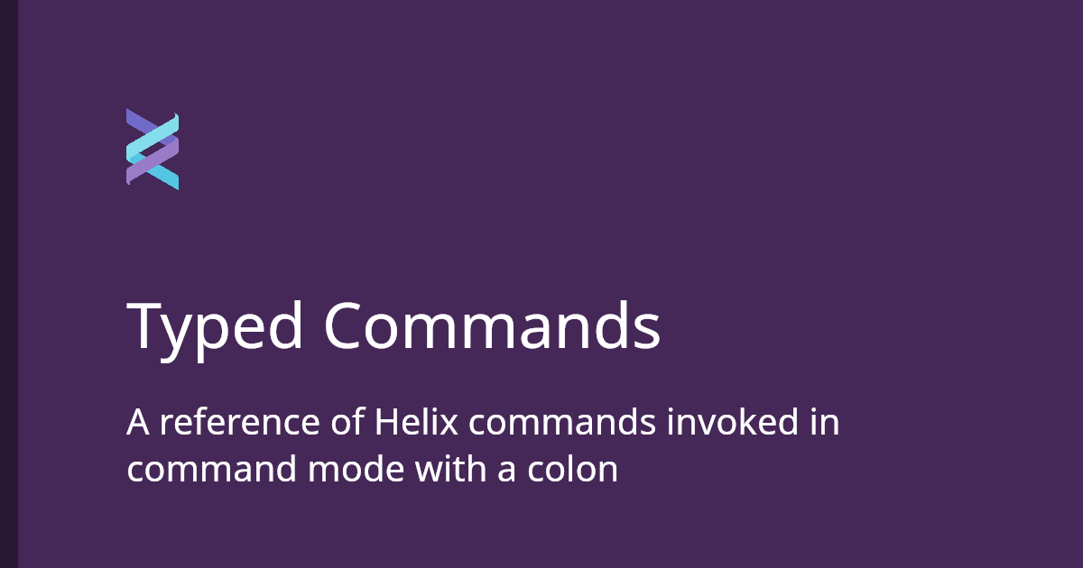 Typed Commands Helix 1177